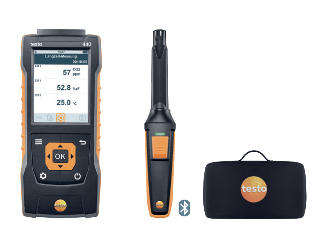 testo 440 dP – Air velocity and IAQ measuring instrument including ...
